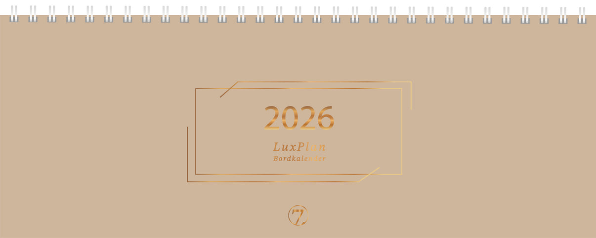 7.sans LuxPlan, bordkalender 2026 – Almanakkforlaget
